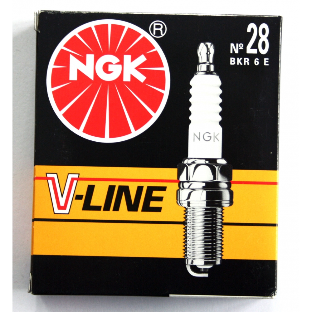 NGK Zündkerze BKR 6 E V-Line Nr. 28 - BKR6E VLINE 28 - 4856 - 4 Stück ...